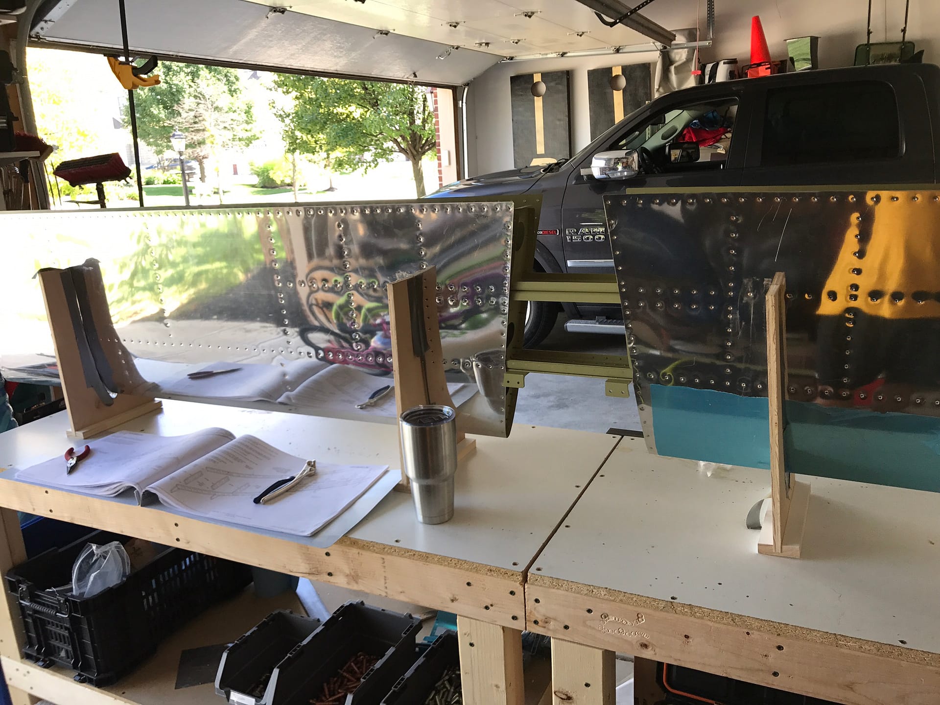 Dimple and rivet the horizontal stabilizer - ouRV-10